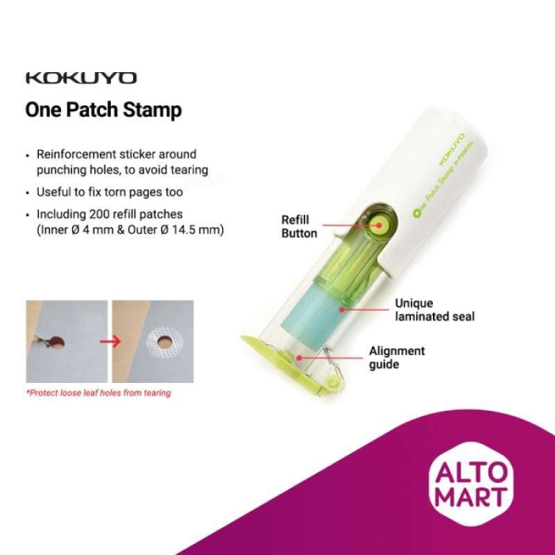Jual Kokuyo One Patch Stamper Penguat Lubang Kertas File Binder Lobang ...