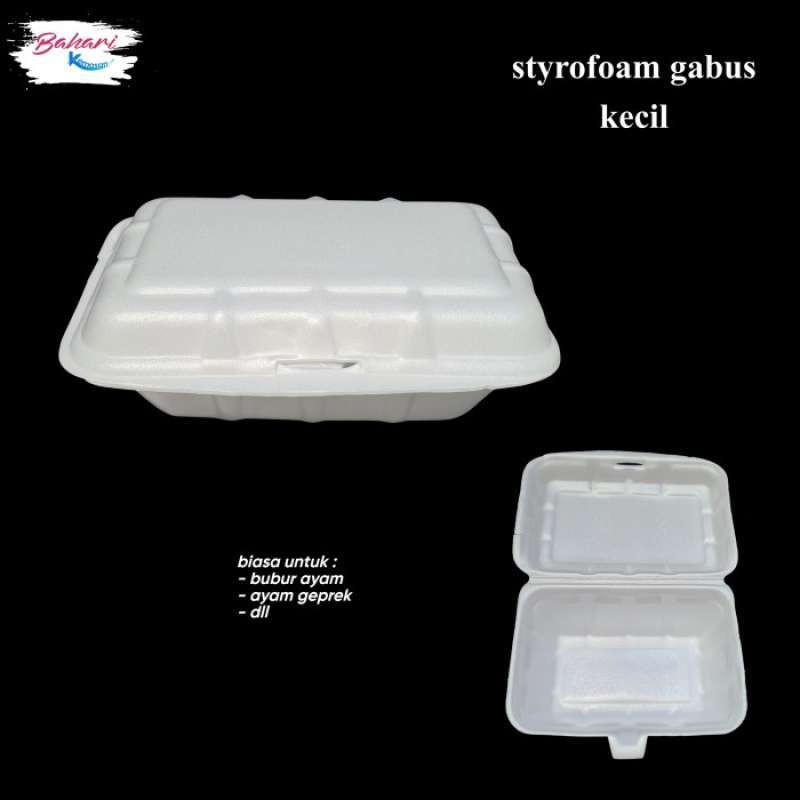 Jual Styrofoam Kecil Kotak Makan Box Nasi Bubur Ayam Geprek Foam Gabus ...