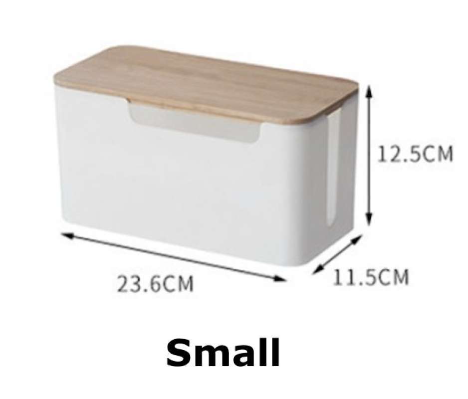 Jual Organizer Kotak Storage Kabel Box Charger Hp Laptop Meja Kayu Di ...