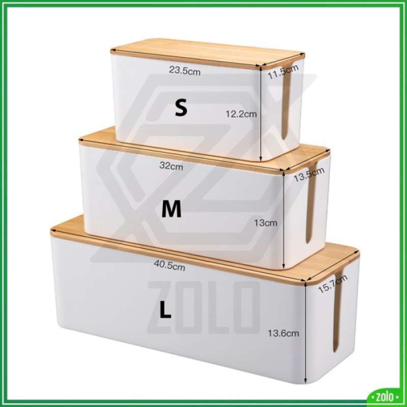 Jual [zolo] Wire Cable Management Box / Kotak Organizer Kabel Tutup ...