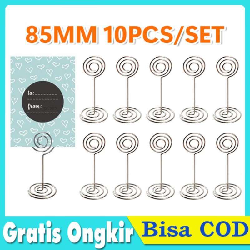 Jual 10 Pcs Tiang Nomor Meja Stik Klip Kartu Table Number Menu Stand ...