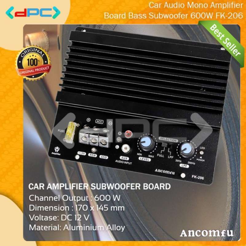 Jual Fk-206 Car Audio Mobil Mono Amplifier Board Bass Subwoofer 600w Di ...