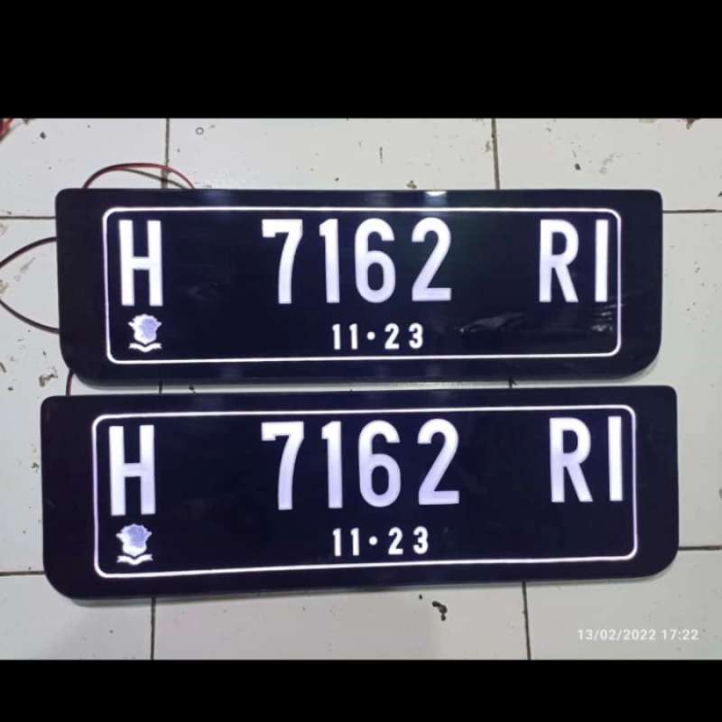 Jual Plat Nomor Nyala Mobil Akrilik Led Sepasang Di Seller Regstore ...