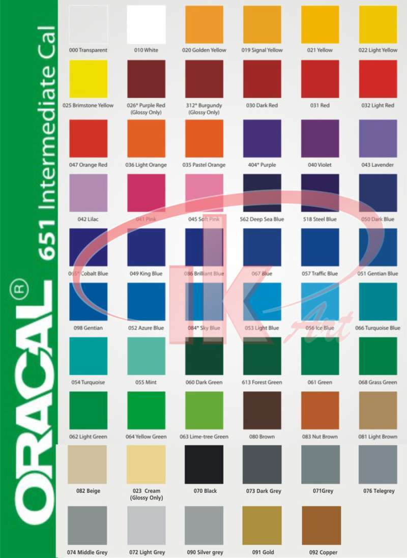 Jual Stiker Warna Oracal ( Kode 651 ) Solid Made In Germany Di Seller ...
