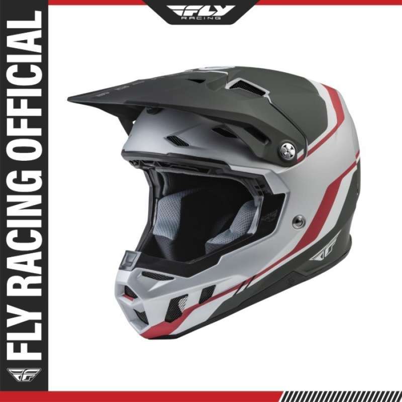 Jual Sale Helm Cross Fly Formula Cc Driver Helmet 22 - Silver/red/white ...