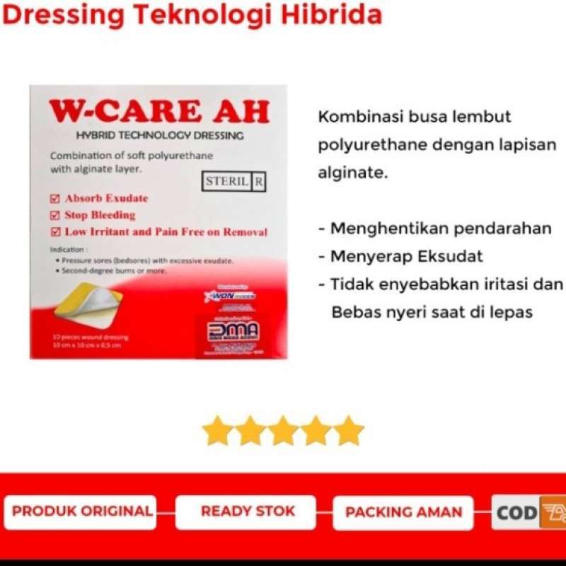 Promo W Care Ah/ W-care Ah/ We Care Ah/ Perban Luka Foam Dressing ...