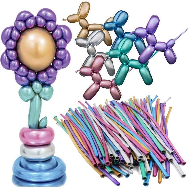 Jual Balon Twist Chrome / Balon Panjang Metalik / Balon Cacing / Balon ...