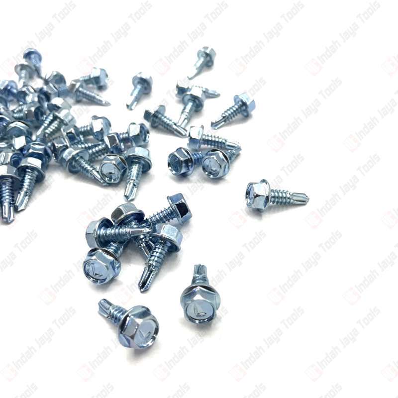 Jual Lancip Baut Baja Ringan 10 X 5/8 - Sekrup Roofing Skrup Mur Putih ...