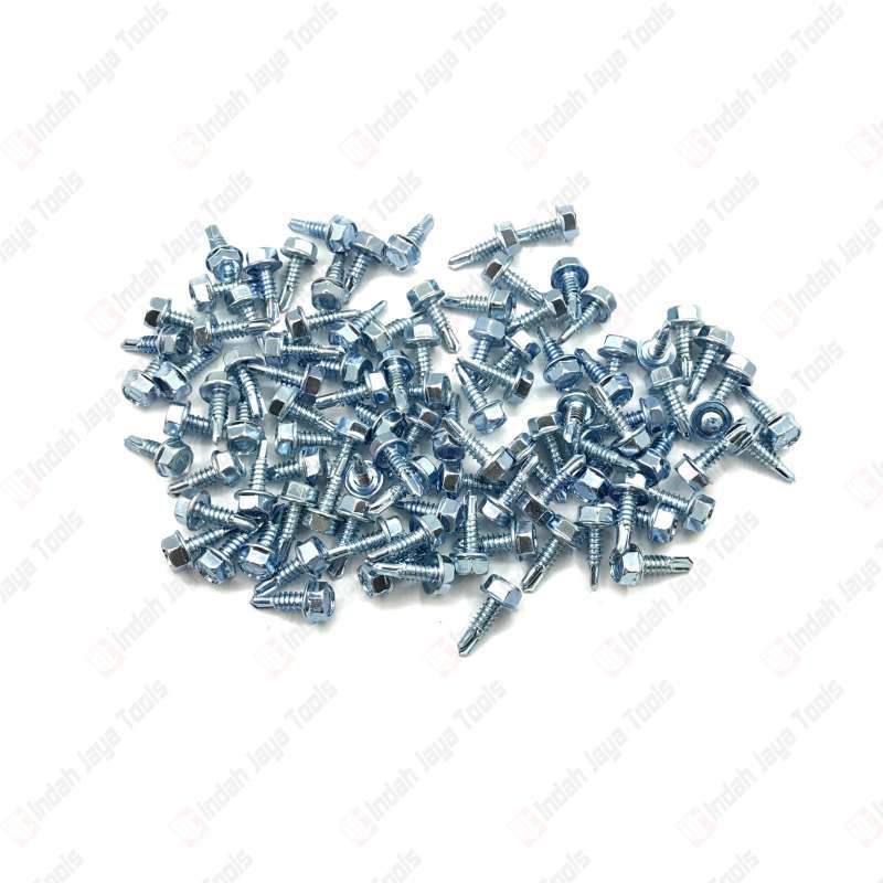 Jual Lancip Baut Baja Ringan 10 X 5/8 - Sekrup Roofing Skrup Mur Putih ...