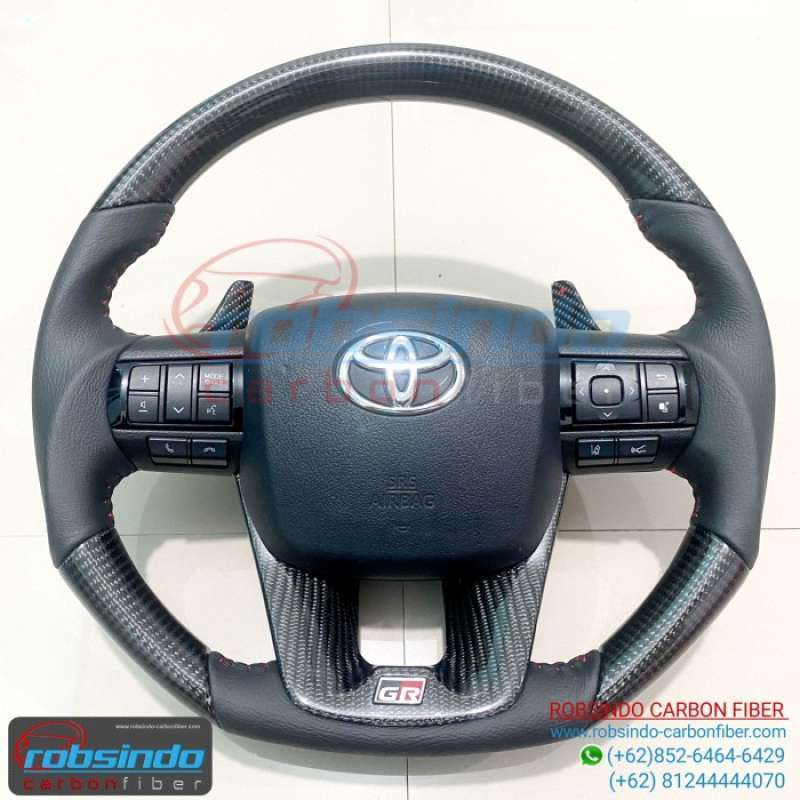 Jual Stir Setir Steering Wheel Toyota Fortuner Vrz Gr Sport Carbon Asli ...