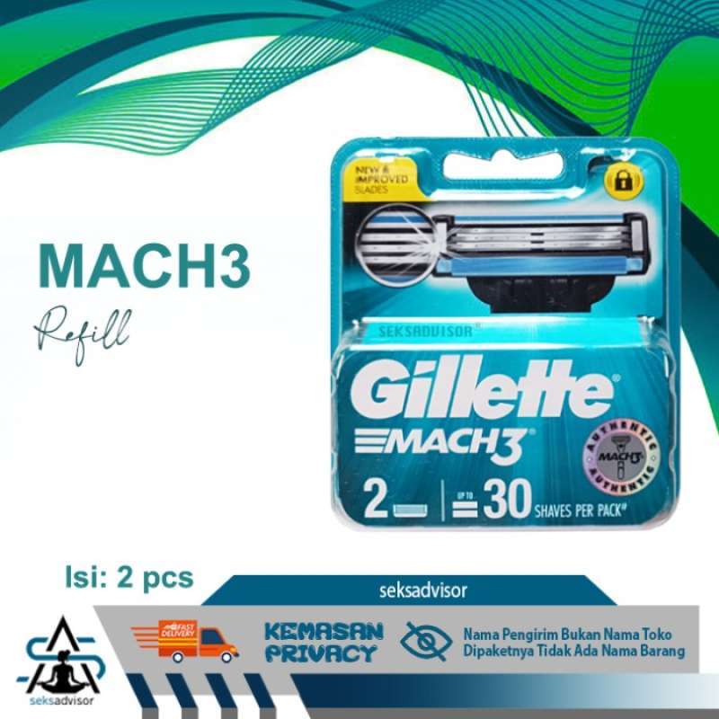 Jual Gillette Pisau Cukur Refill Mach 3. Gilete Gillete Isi Ulang - 2 ...