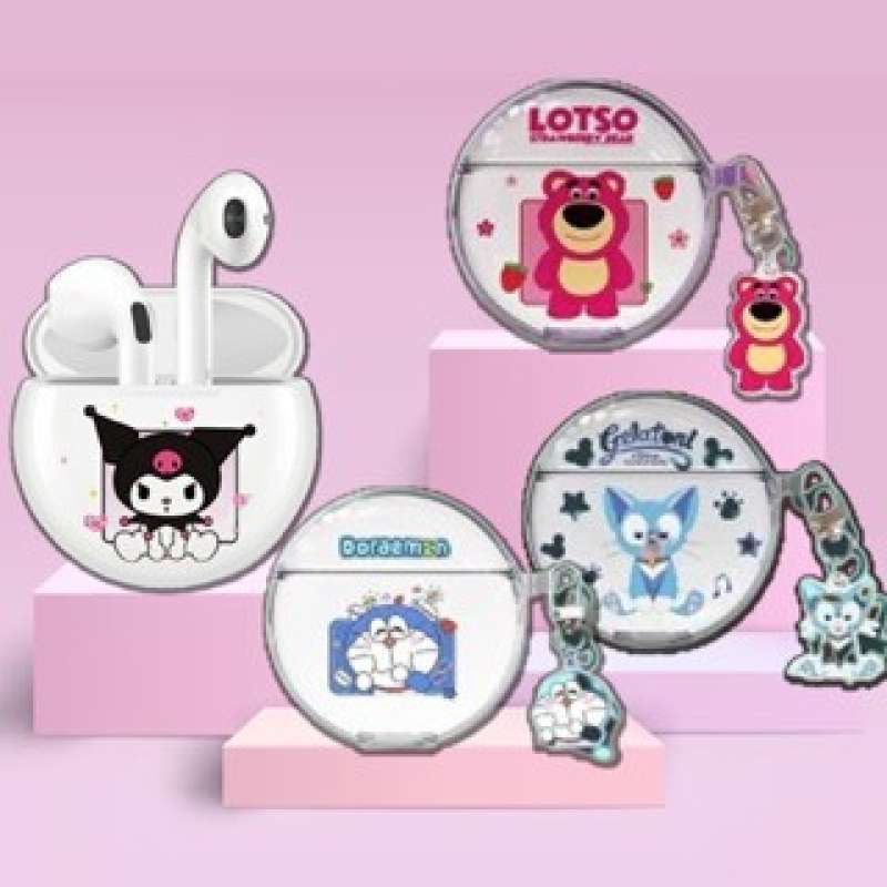 Promo Headset Bluetooth Tws Inpods Pro 6 Dengan Casing Kartun 3d ...