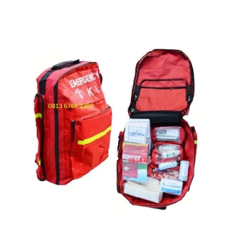 Promo Tas Ransel P3k Merah Emergency Kit + Isi Lengkap First Aids Type ...