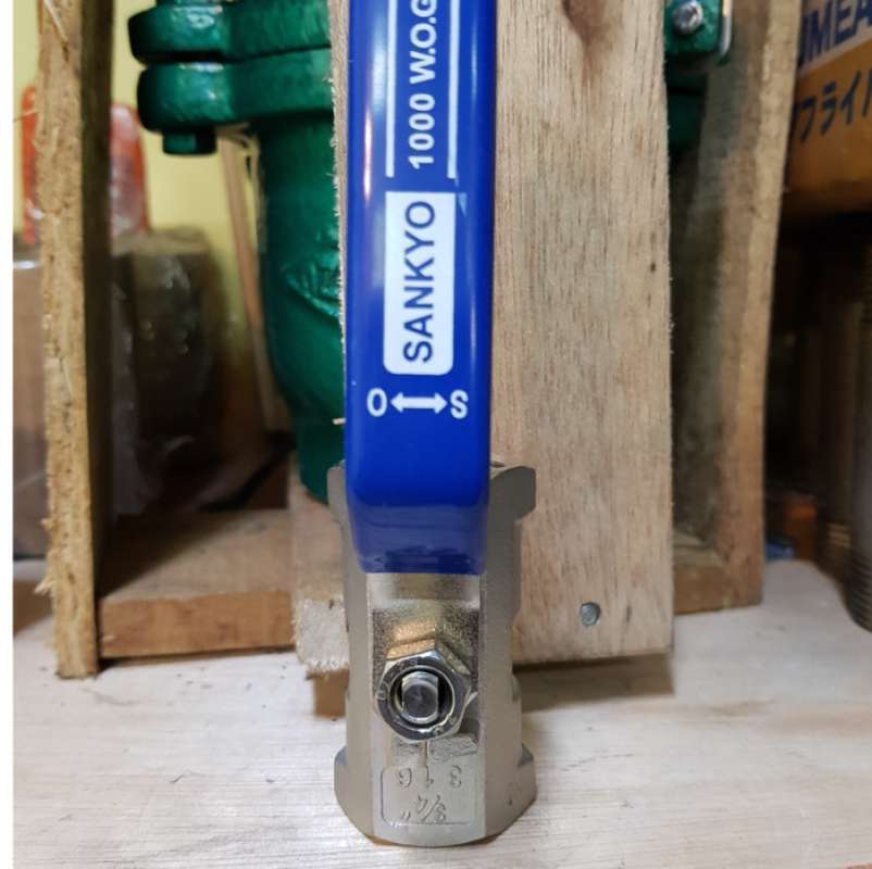 Promo Stop Kran Ball Valve 1 Sankyo 1000 Wog Stainless Steel - Taiwan ...