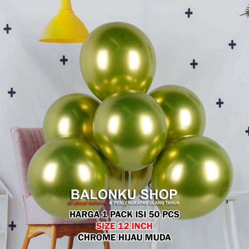 Jual Balon Latex Chrome 12 Inch Isi 50 Pcs / Balon Chrome Isi 50 Pcs ...