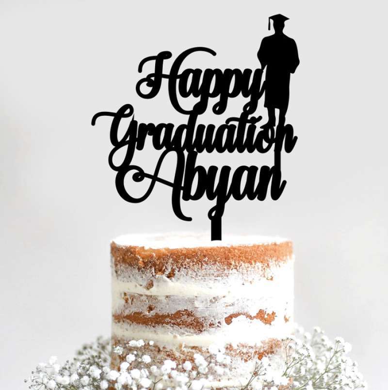 Jual Custom Cake Topper Graduation Kelulusan Topper Kue Akrilik - 17cm ...