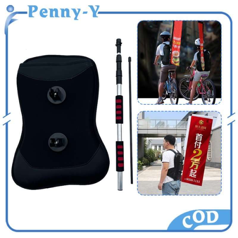Jual 1set Backpack Flag Banner Backpack Flying Banner Tas Bendera Di ...