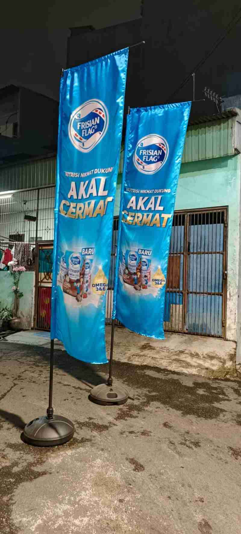Jual Flag Banner Flying Banner Edge Flag Banner Tiang Putih Tanpa ...