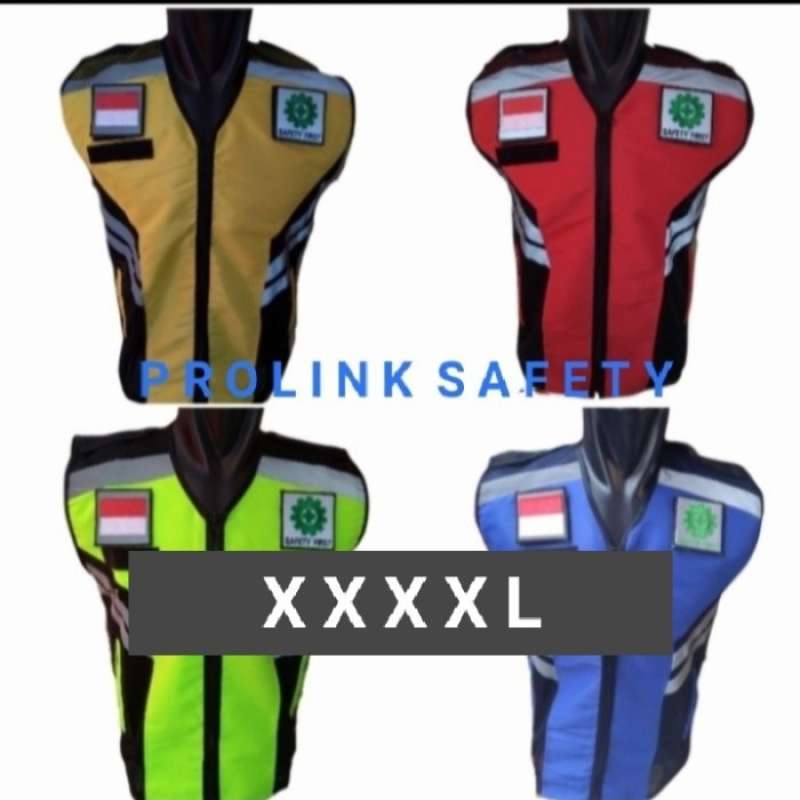 Jual Rompi Safety Super Jumbo 5xl Xxxxl Bahan Taslan Logo Velcro ...