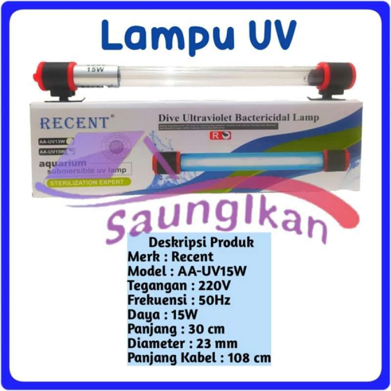 Promo Lampu Uv Lamp Ultraviolet Aquarium Recent Aa Uv 15 Watt Diskon 23 ...