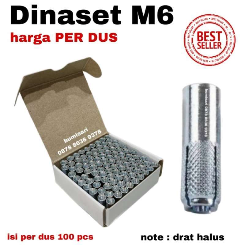 Jual Dinaset M6 Dynaset Drop In Anchor M6 - Per Dus Isi 100 Pcs Di ...