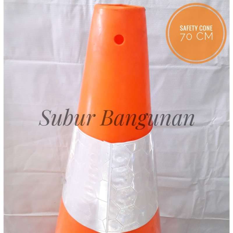 Jual Traffic Cone Kerucut Lalu Lintas Orange Rubber 70 Cm Double ...