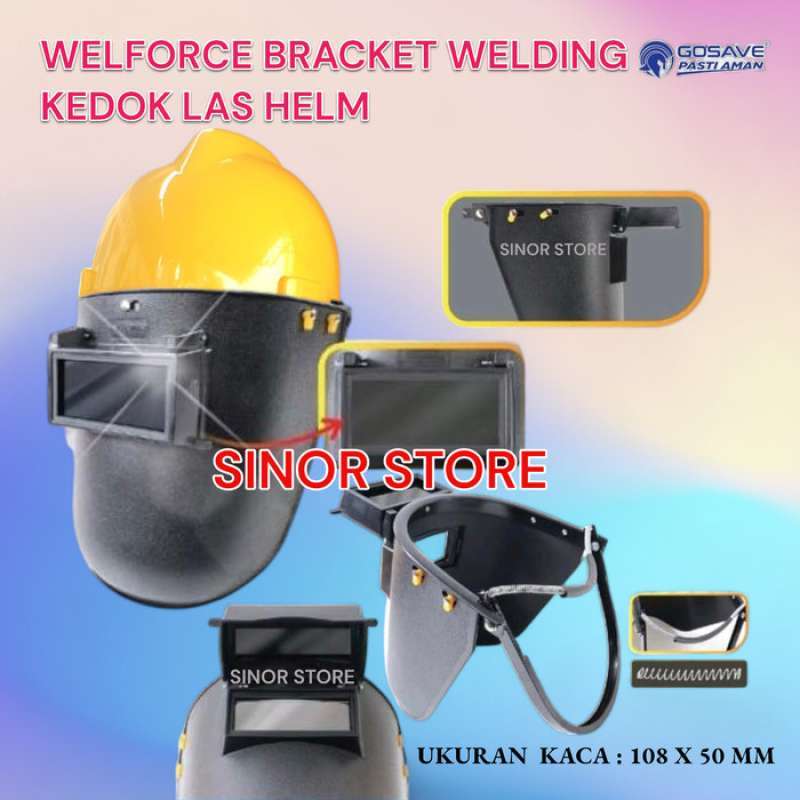 Jual Bracket Welforce Welding Mask / Kedok Las Untuk Helm Di Seller ...