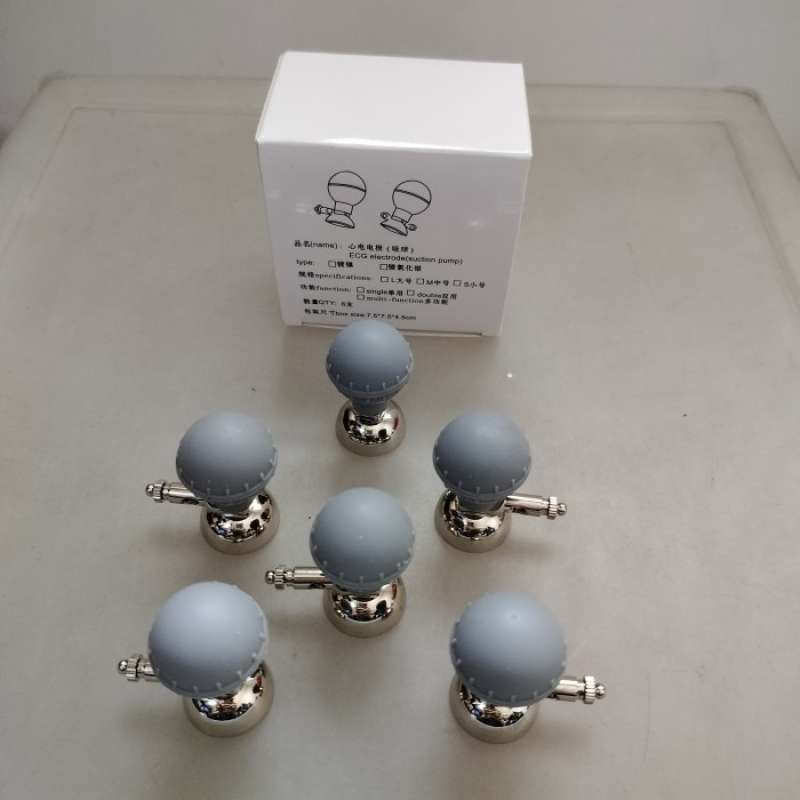 Promo Balon Ekg Ecg Bulb Elektroda Ekg Set Isi 6 Bola Ecg Metal Diskon ...