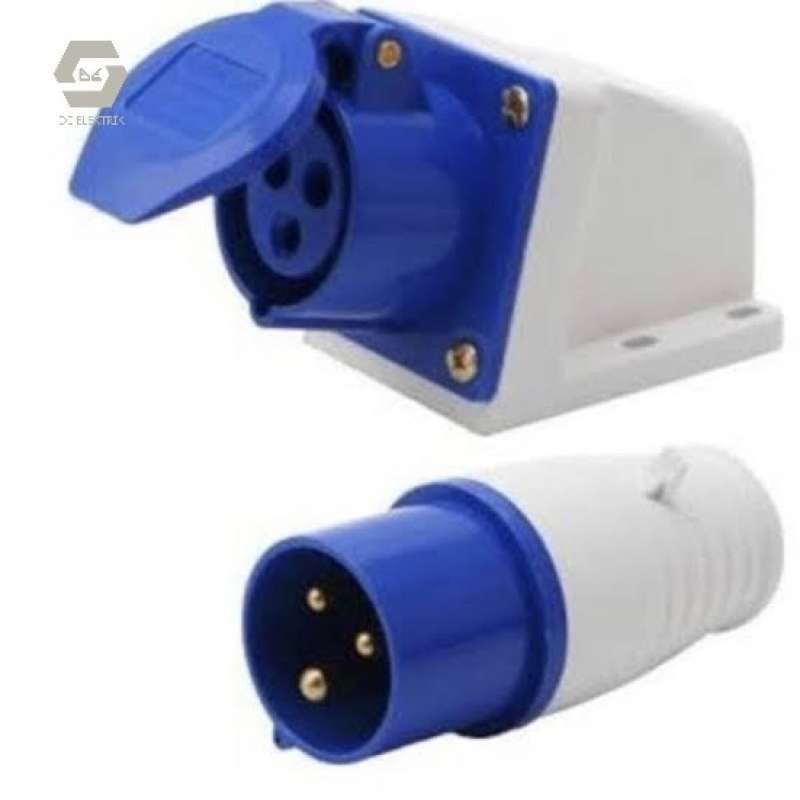Jual Industrial Surface Mounting Socket & Plug 3 Pole 3p 32a Ip44 Fort 023 123 | Wall Socket ...