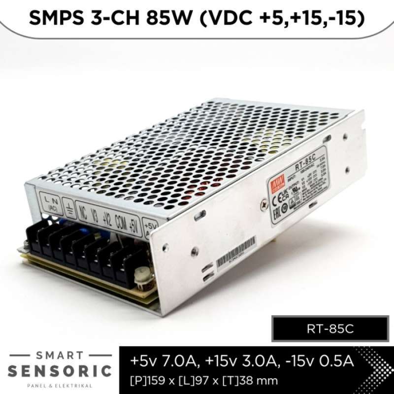 Jual Dc 5v 15v -15v Mean Well Rt-85c Switching Power Supply Psu Smps ...