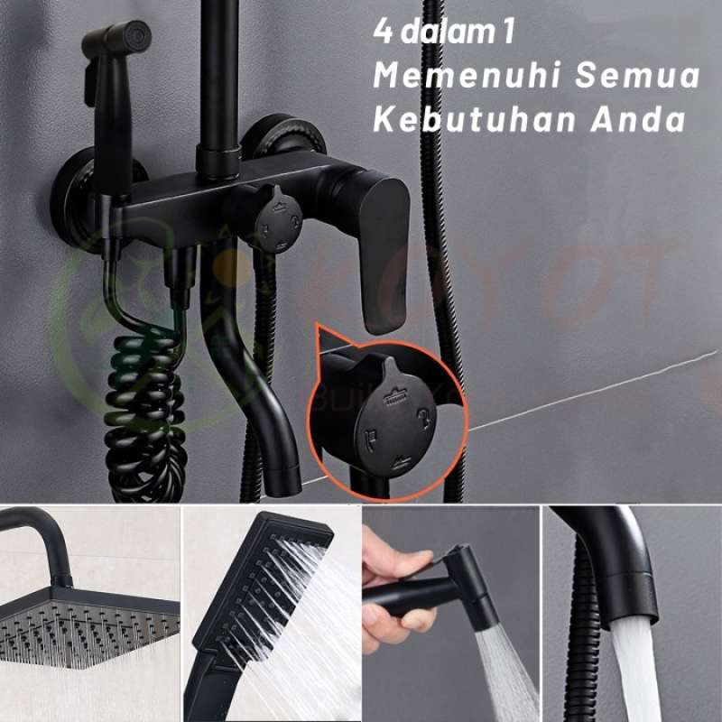 Jual Koyot 4 Dalam 1 Shower Kamar Mandi Full Set Panas Dingin Persegi ...