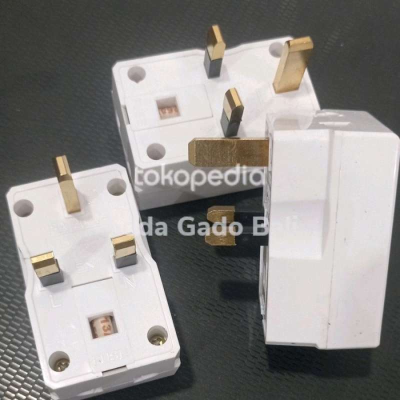 Jual Steker Kaki 3 Adapter Travel Type G Colokan 3 Pin Gepeng Adaptor ...