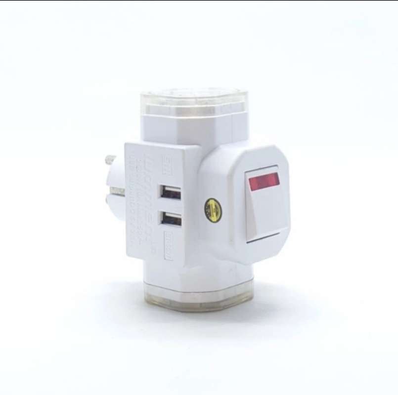 Jual Lumment Steker T Arde Usb + Saklar / Colokan Cabang 3 Dengan Usb ...