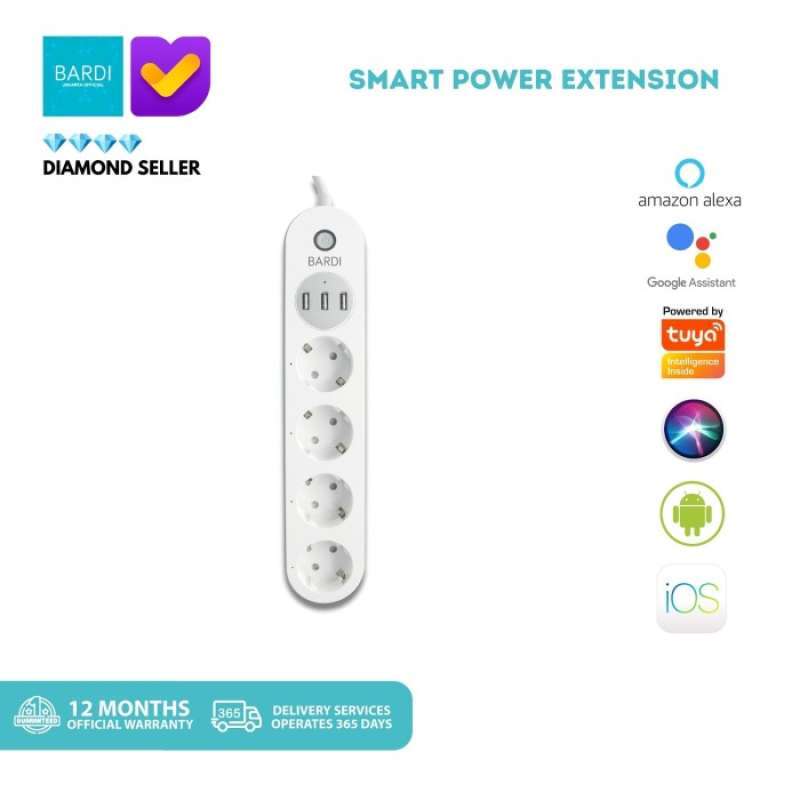 Jual Bardi Smart Power Strip Extension Steker Stop Kontak Socket Plug Wifi Di Seller Shin Store ...