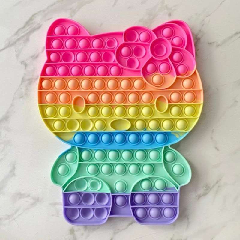 Promo Pop It Jumbo Xxl Pastel Sitting Hello Kitty / Mainan Popit Tiktok ...