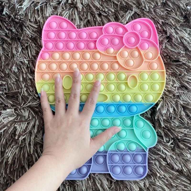 Promo Pop It Jumbo Xxl Pastel Sitting Hello Kitty / Mainan Popit Tiktok ...