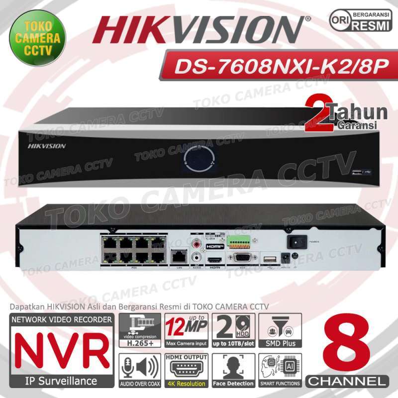 Jual Nvr Hikvision 8 Channel Ds-7608nxi-k2/8p Nvr 8ch Poe Hikvision Di ...