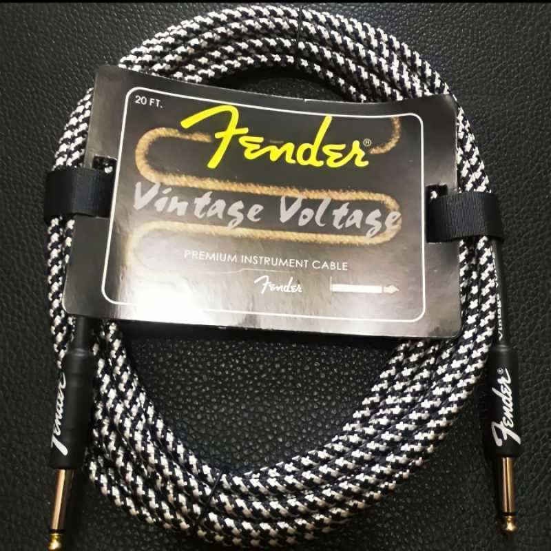 Promo Kabel Jack Gitar Fender Vintage Voltage Panjang 6 Meter - Hitam ...