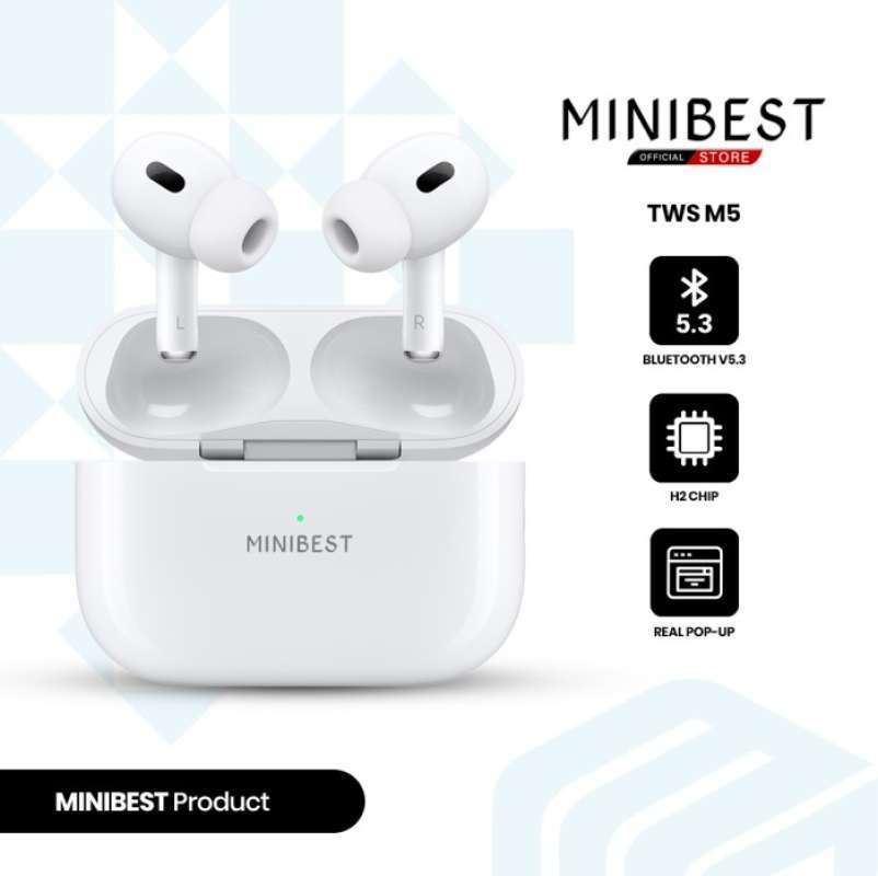 Promo Minibest Tws Mb Pods Pro M5 [2nd Generation With H2 Chip ...