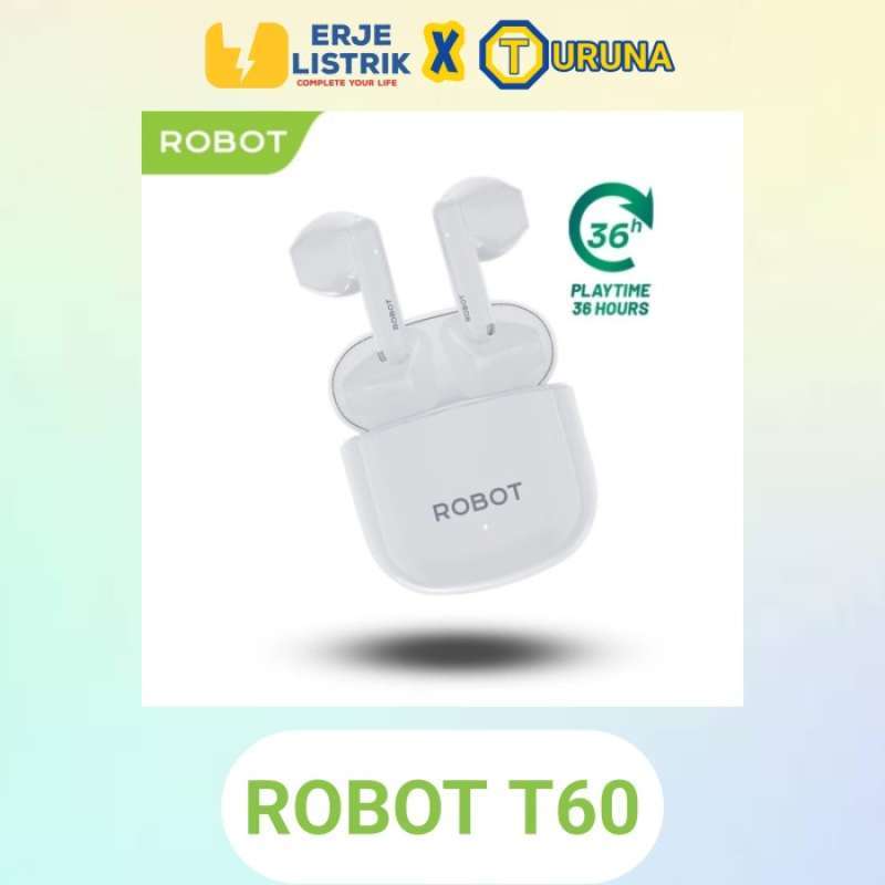 Promo Robot T60 Wireless Airbuds Earphone Tws Bluetooth Diskon 23% Di ...