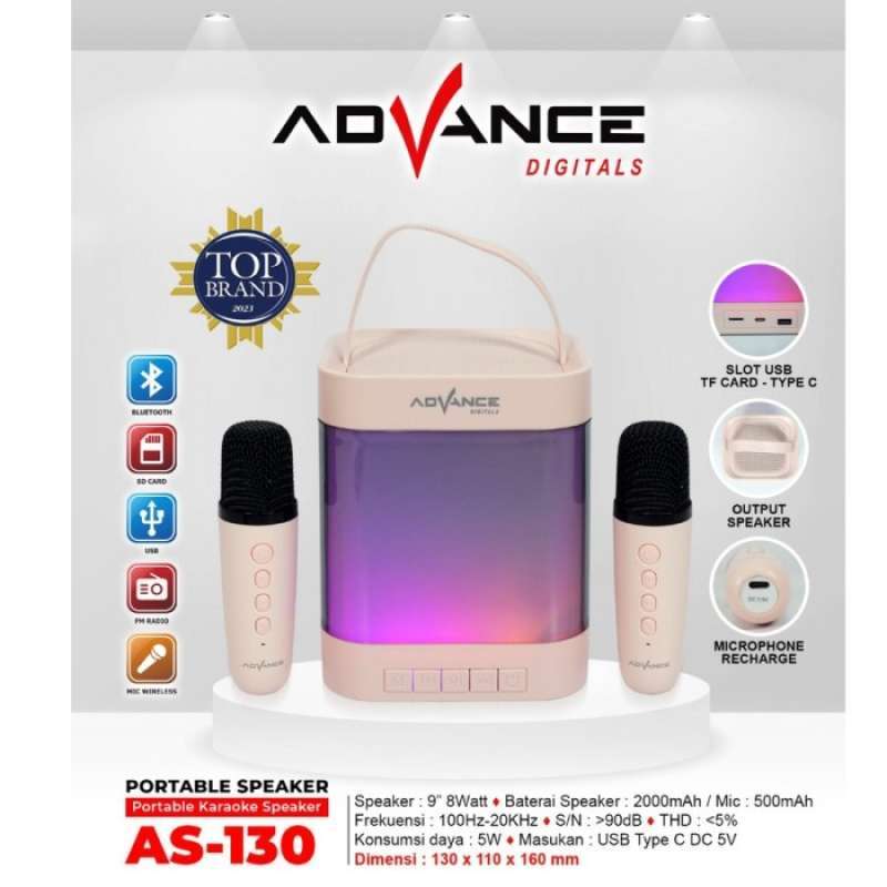 Promo Speaker Mini Advance As-130 Speaker Portable Karaoke Bluetooth Diskon 23% Di Seller Ryoma ...