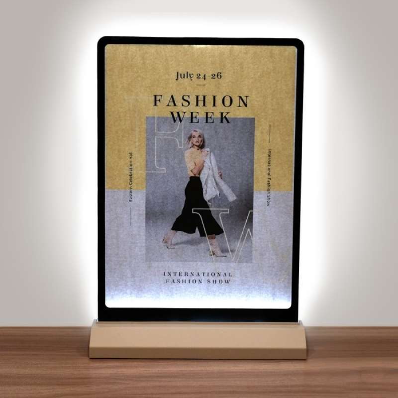 Promo Frame / Bingkai / Display Poster Led / Lampu Akrilik Portable Box ...