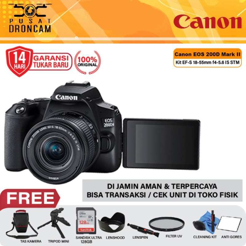 Promo Canon Digital Eos 200d Mark Ii With Lens 18-55mm Is Stm ...