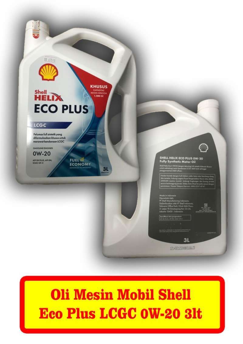 Jual Oli Mesin 3,5lt Galon Shell Helix Eco Plus 0w20 0w-20 -67518- Di ...