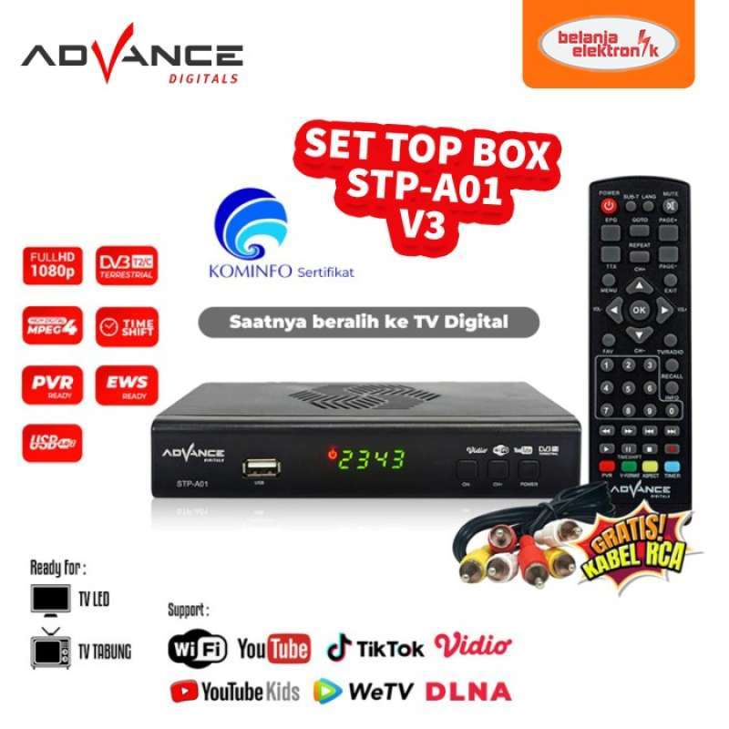 Promo Set Top Box Stb Advance Stp Ao1 V3 Dvb-t2 Receiver Sinyal Tv ...