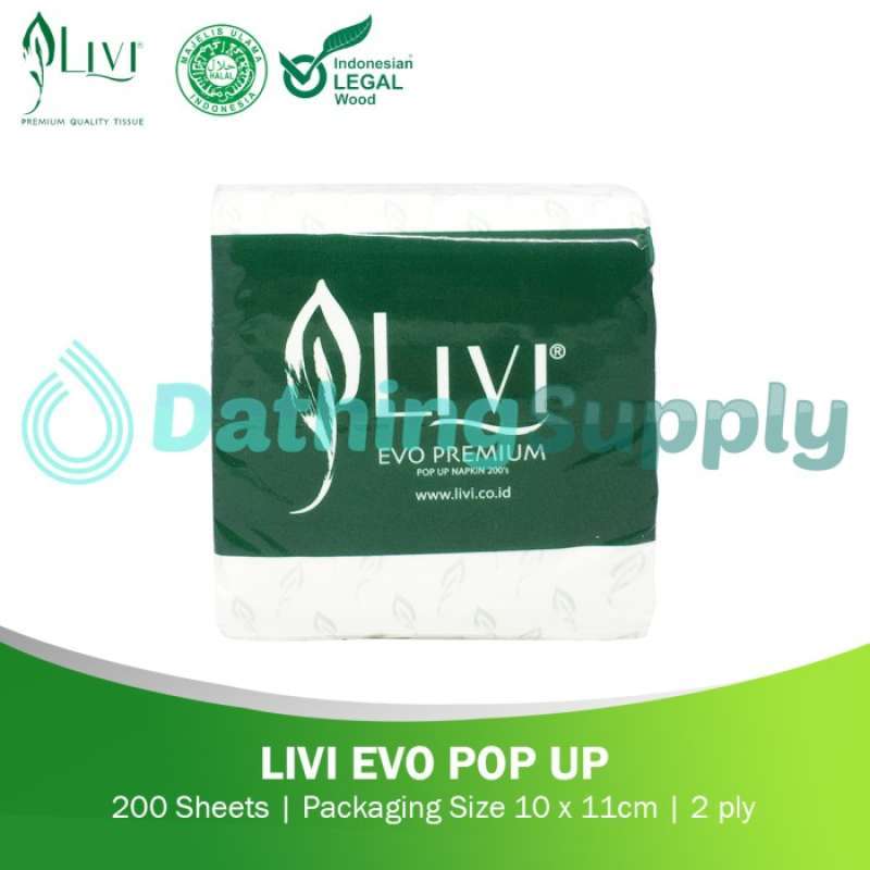 Promo (khusus Gojek/grab) Tissue Livi Evo Pop Up 200 Sheet - 1 Dus 72 ...