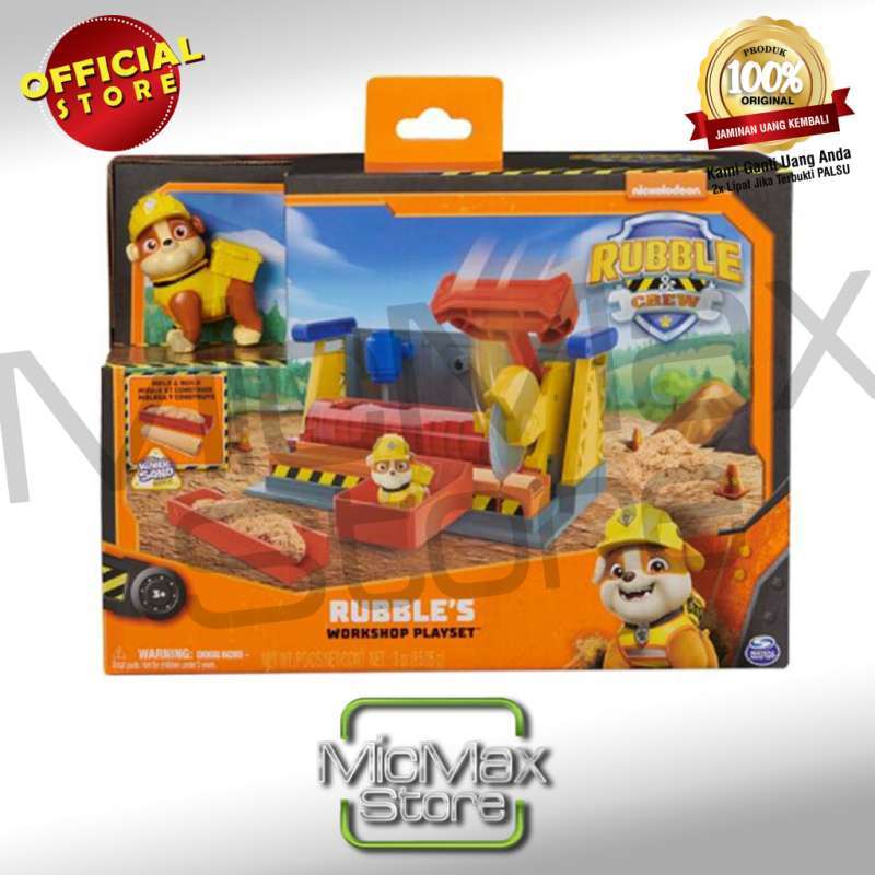 Promo Paw Patrol Rubble & Crew Rubble's Workshop Playset 6067082 Diskon ...