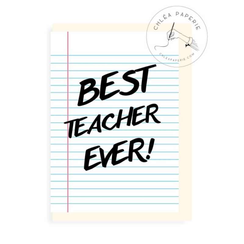 Promo Greeting Card / Thank You / Best Teacher Ever / Kartu Terima ...