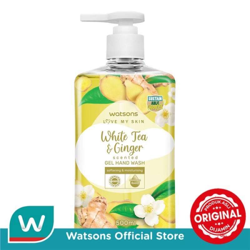 Jual Watsons Ginger & White Tea Scented Gel Hand Wash 500ml Di Seller ...