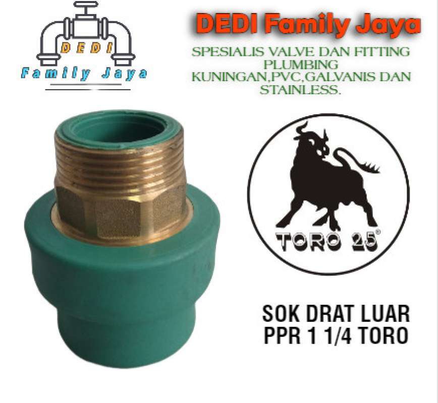 Promo Sok Drat Luar Ppr 1 1/4 Inch Merk Toro Diskon 23% Di Seller ...